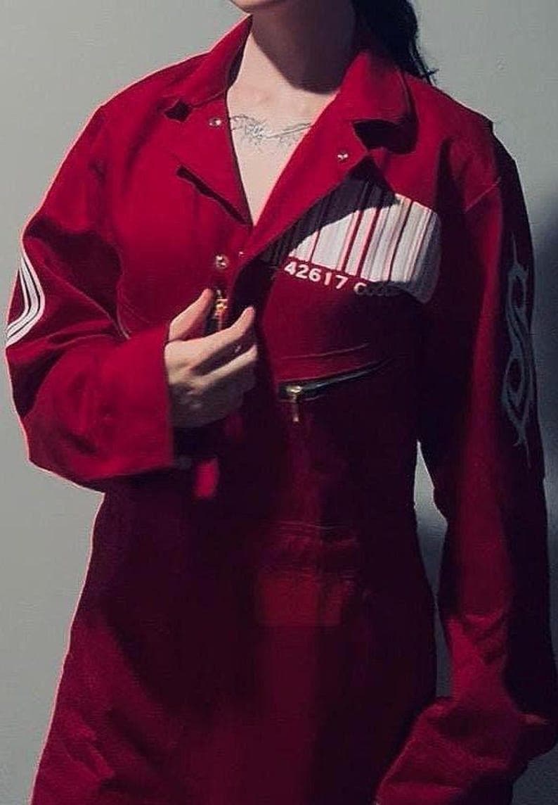 Red Barcode Jumpsuit | Industrial Workwear Costume | Slipknot Inspired ...