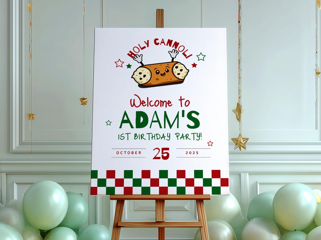 Holy Cannoli Birthday Sign, Custom Welcome Board (digital Download) - Etsy