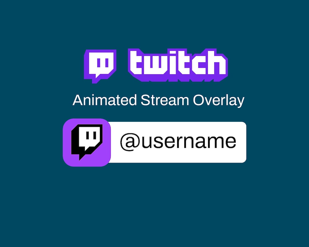 Animated Twitch Follow Button Overlay | Social Media Lower Third ...