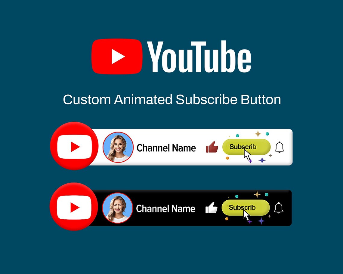 Custom Animated Youtube Subscribe Button: Sound Effects, Lower Third ...