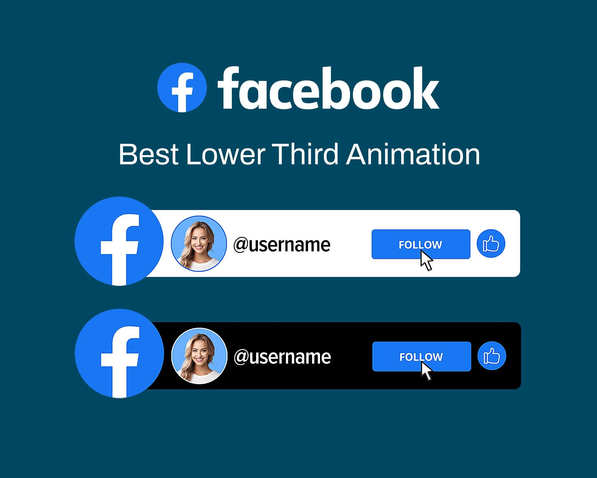 Custom Animated Facebook Follow Button Overlay | Lower Third Alerts ...