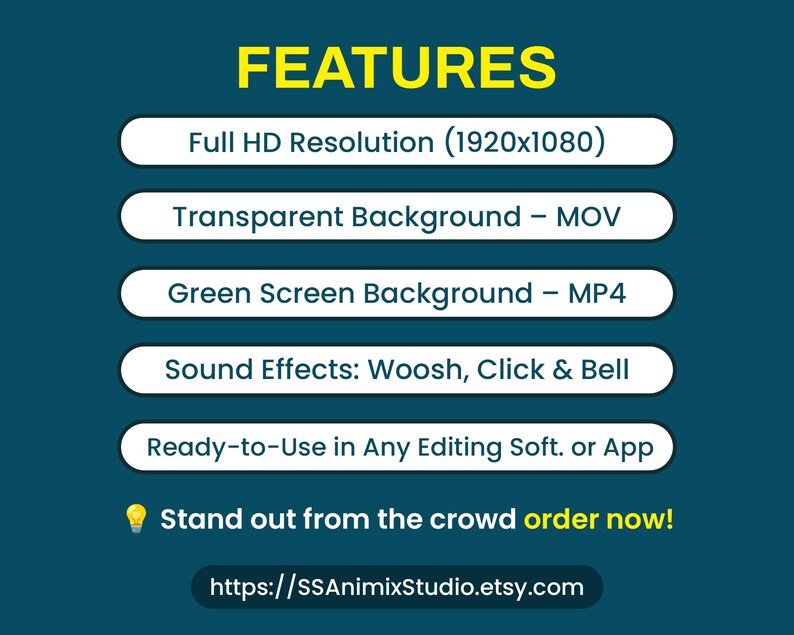 Custom Animated Twitch Follow Button Overlay: Sound FX, Transparent ...