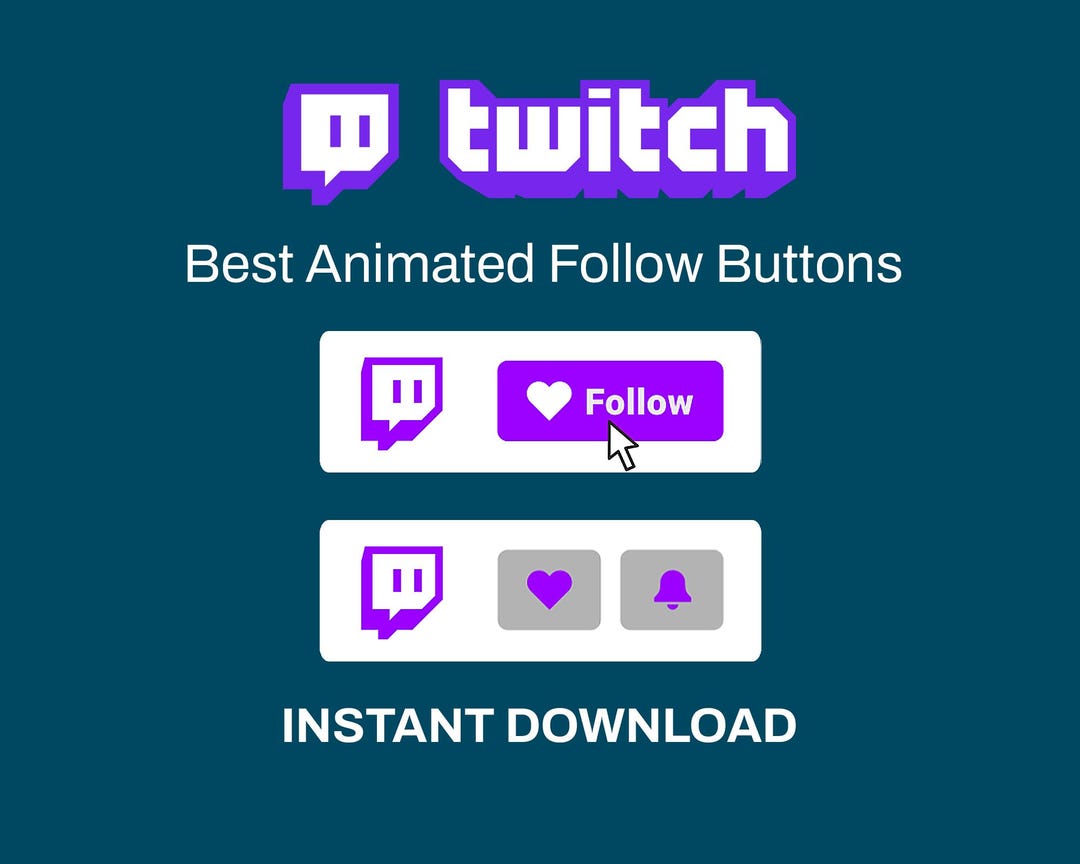 Animated Twitch Follow Button Stream Overlay: Sound FX (instant ...