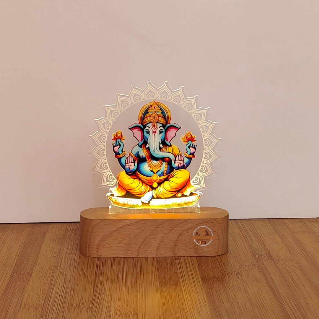 Ganesha Led Night Light Hindu Mandir Decor Lord Ganesh Spiritual Gift ...