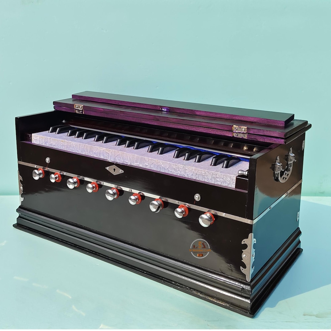 Harmonium 3.5 Octave With 9-stop Coupler, Bass Male Reed, Wooden Music ...