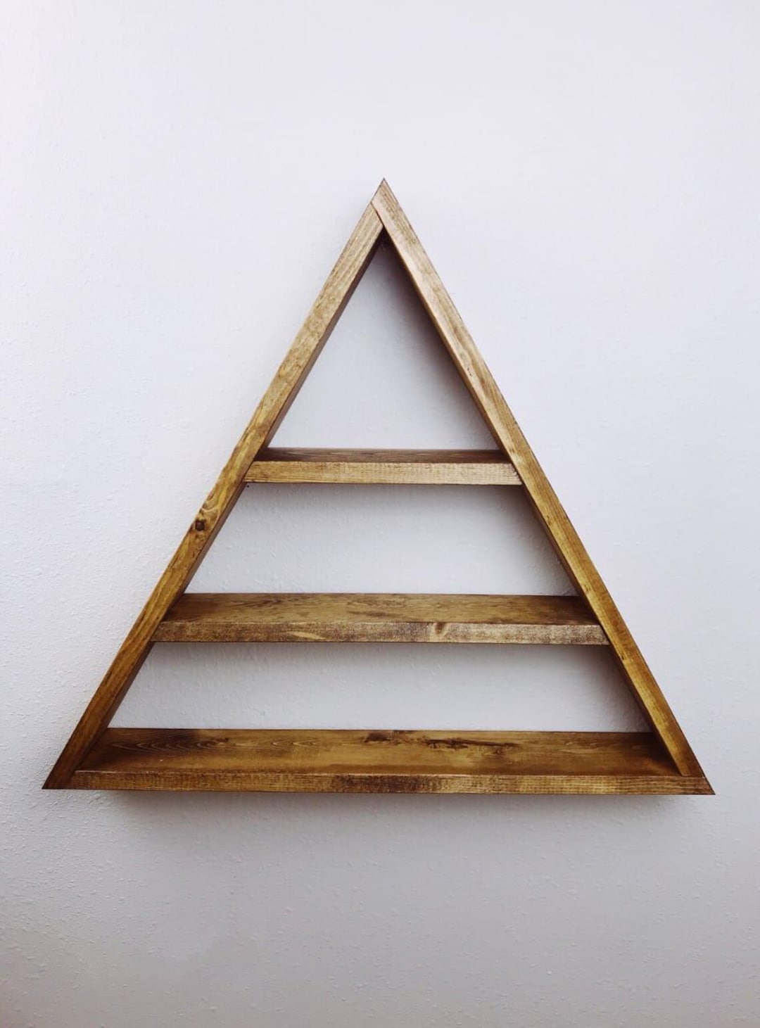 Modern Triangle Wooden Wall Shelf, Home Decor - Etsy