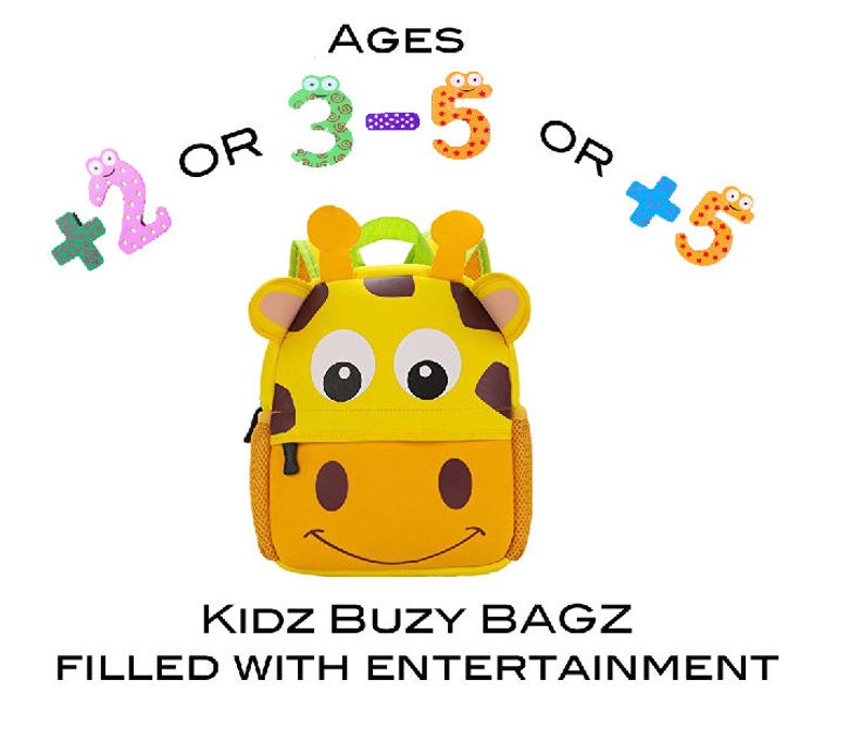 GIRAFFE Kids Travel Busy Bags Filled With Tec-free Entertainment ...