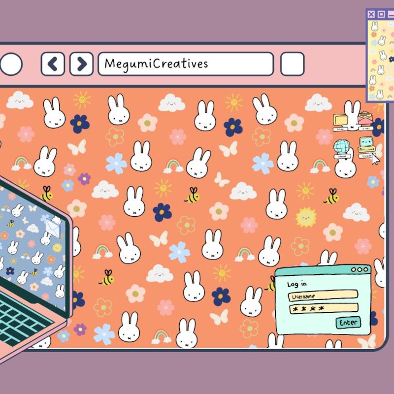 Miffy Desktop Wallpaper - Etsy