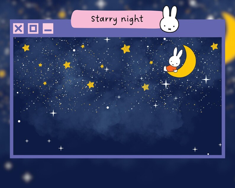Miffy Starry Night Wallpaper | Desktop & iPad (digital Download) - Etsy