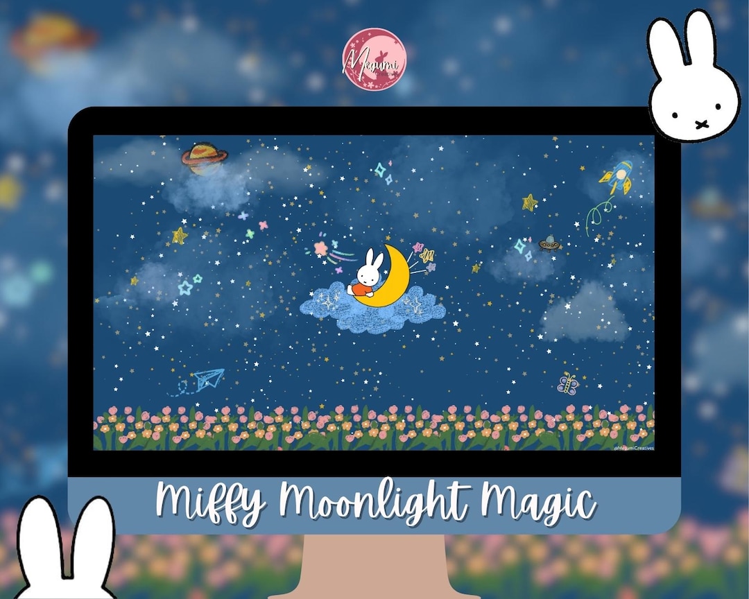 Dreamy Miffy Moonlight Wallpaper | Pastel Galaxy Phone & Desktop ...