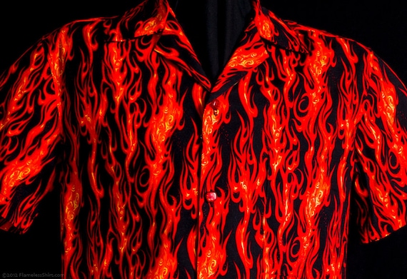On Fire Limited-edition Ultra-high Quality Men's Shirt | Etsy