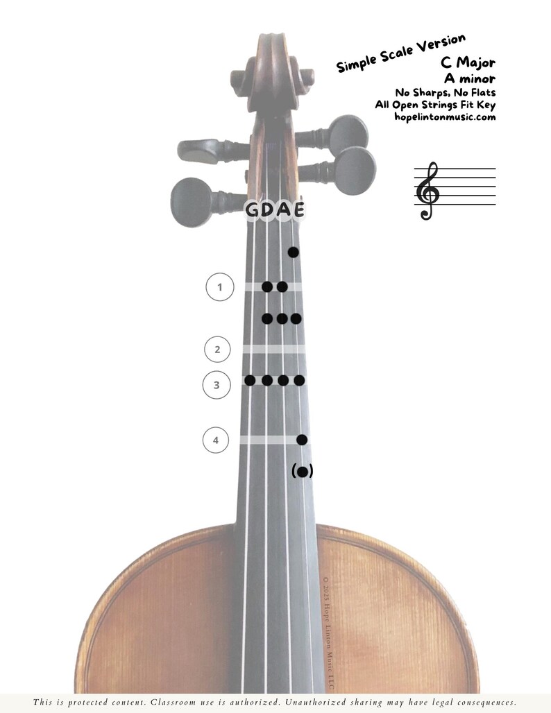 Violin Key Signature Visuals: Not A Scale Book (e-book/digital Download ...
