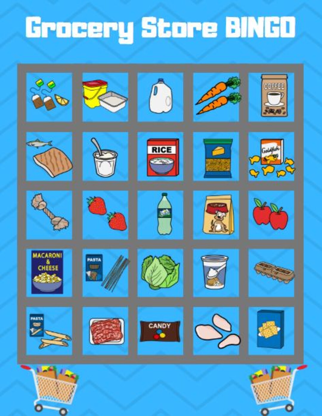 Grocery Store Bingo, Community Outing Life Skills Game, Special ...
