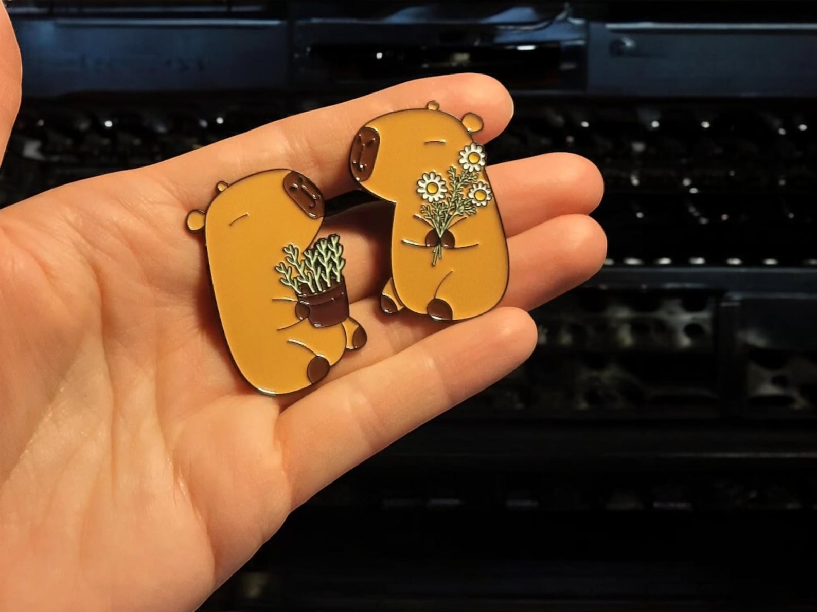 Cute Capybara Couple Enamel Pins – Friendship Gift - Etsy