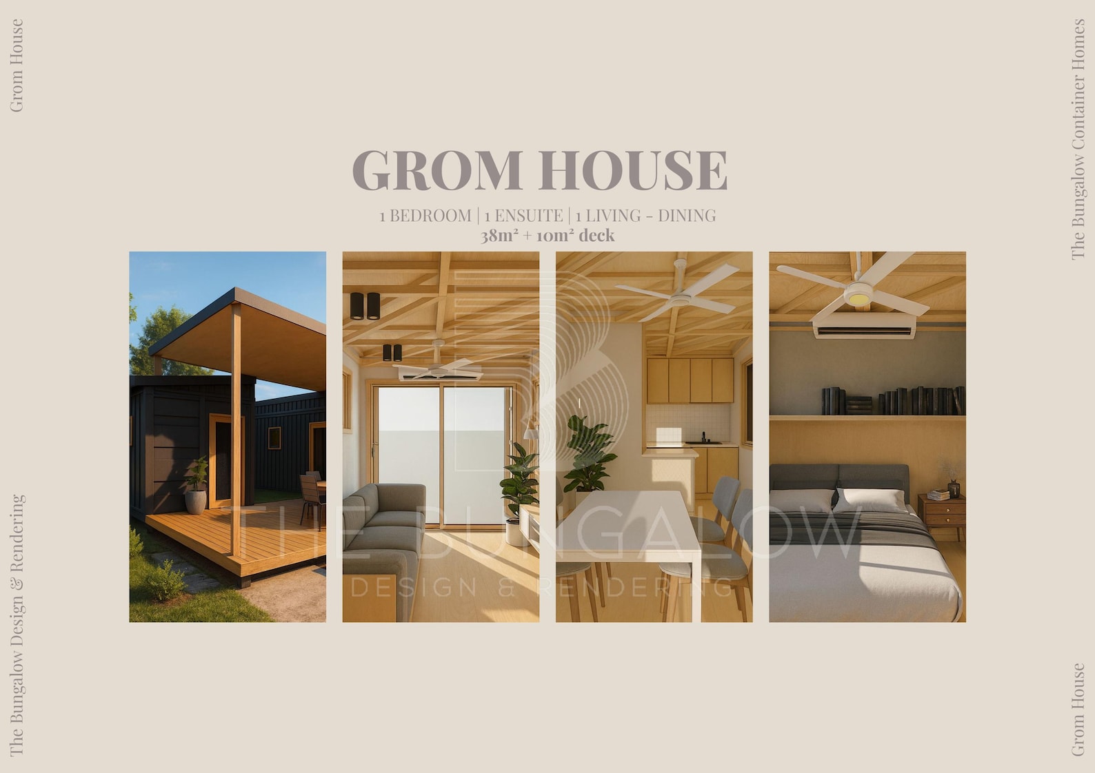 GROM HOUSE | Modern Granny Flat Container Home Design | 1 Bed | 1.5 ...
