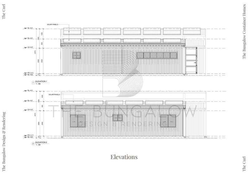 THE CURL | Minimalist Container Home Design | 2 Bed | 2 Bath | Drawings ...