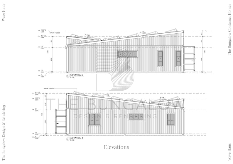 WAVE HAUS | Coastal Container Home Design | 2 Bed | 1 Bath | Drawings ...