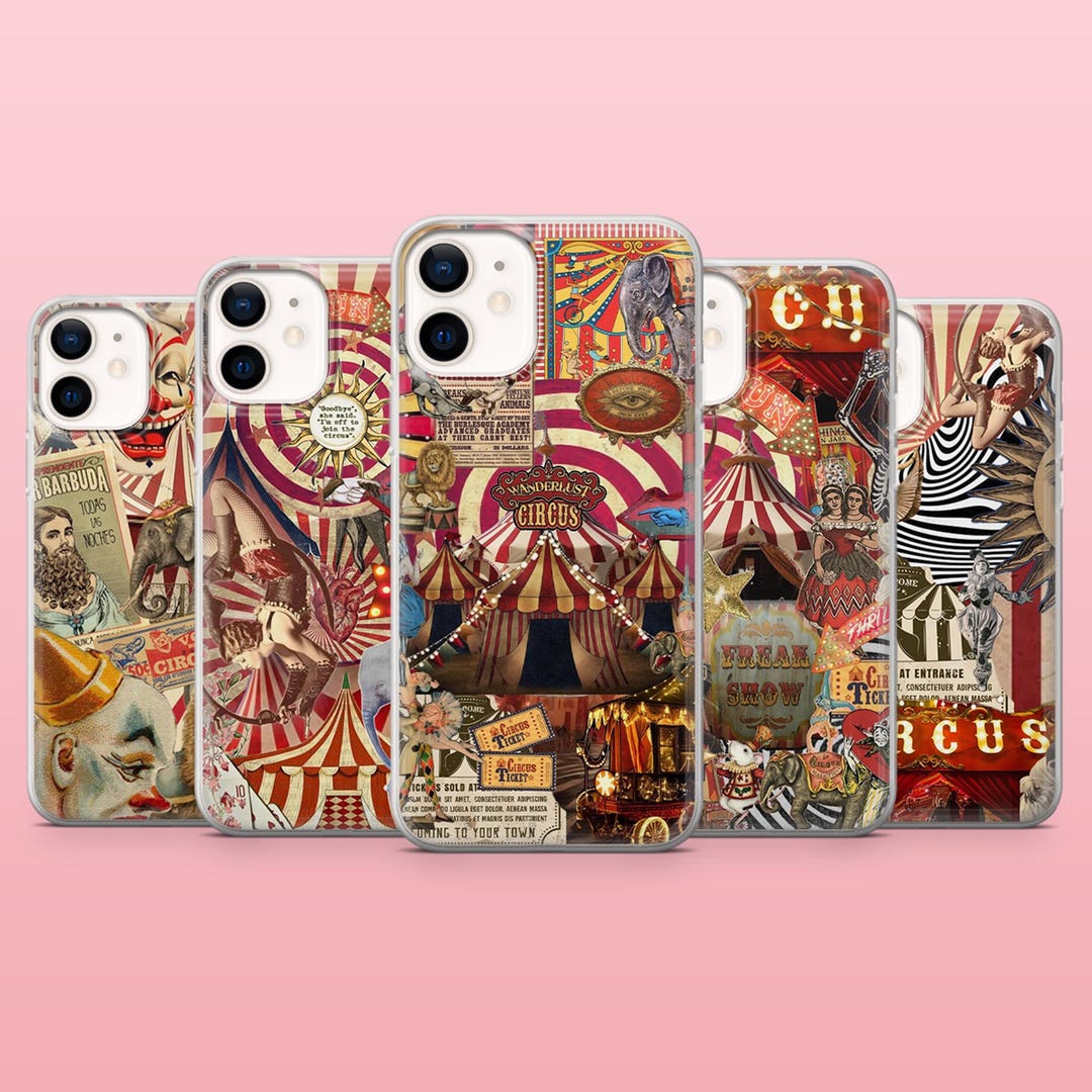 Circus Phone Case Carnival Aesthetic Cover for iPhone 17pro, 16, 15, 14 ...