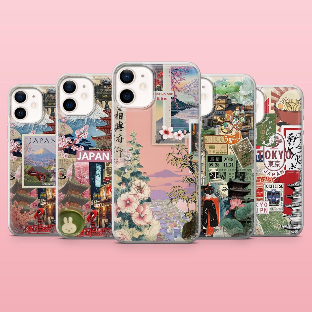 Japanese Phone Case Japan Art Tokyo Cover for iPhone 16, 15, 14, 13, 12 ...
