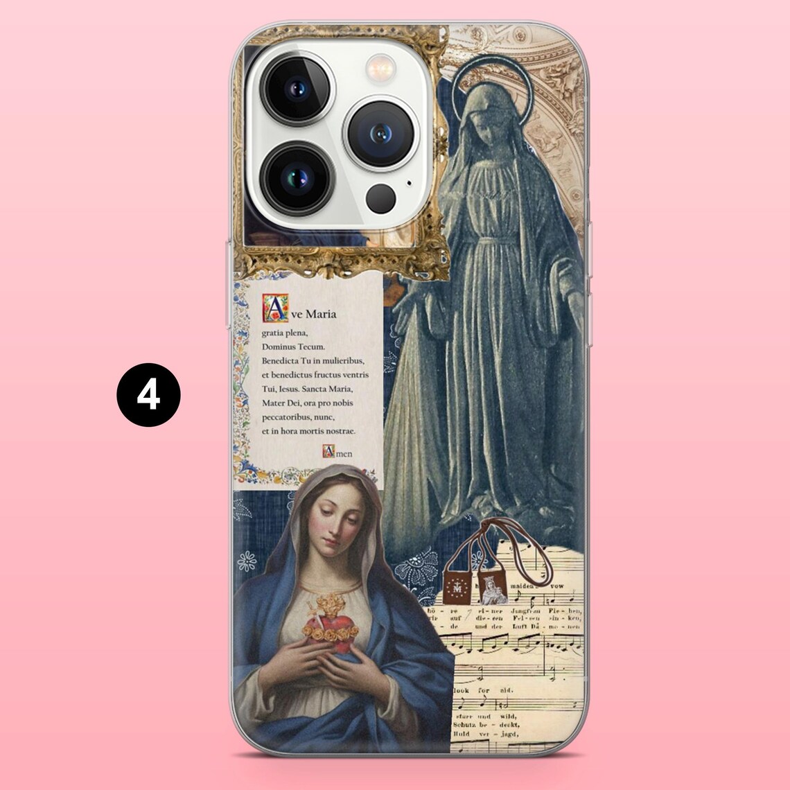 Virgin Mary Phone Case Catholic Christian Cover for iPhone 16, 15, 14 ...
