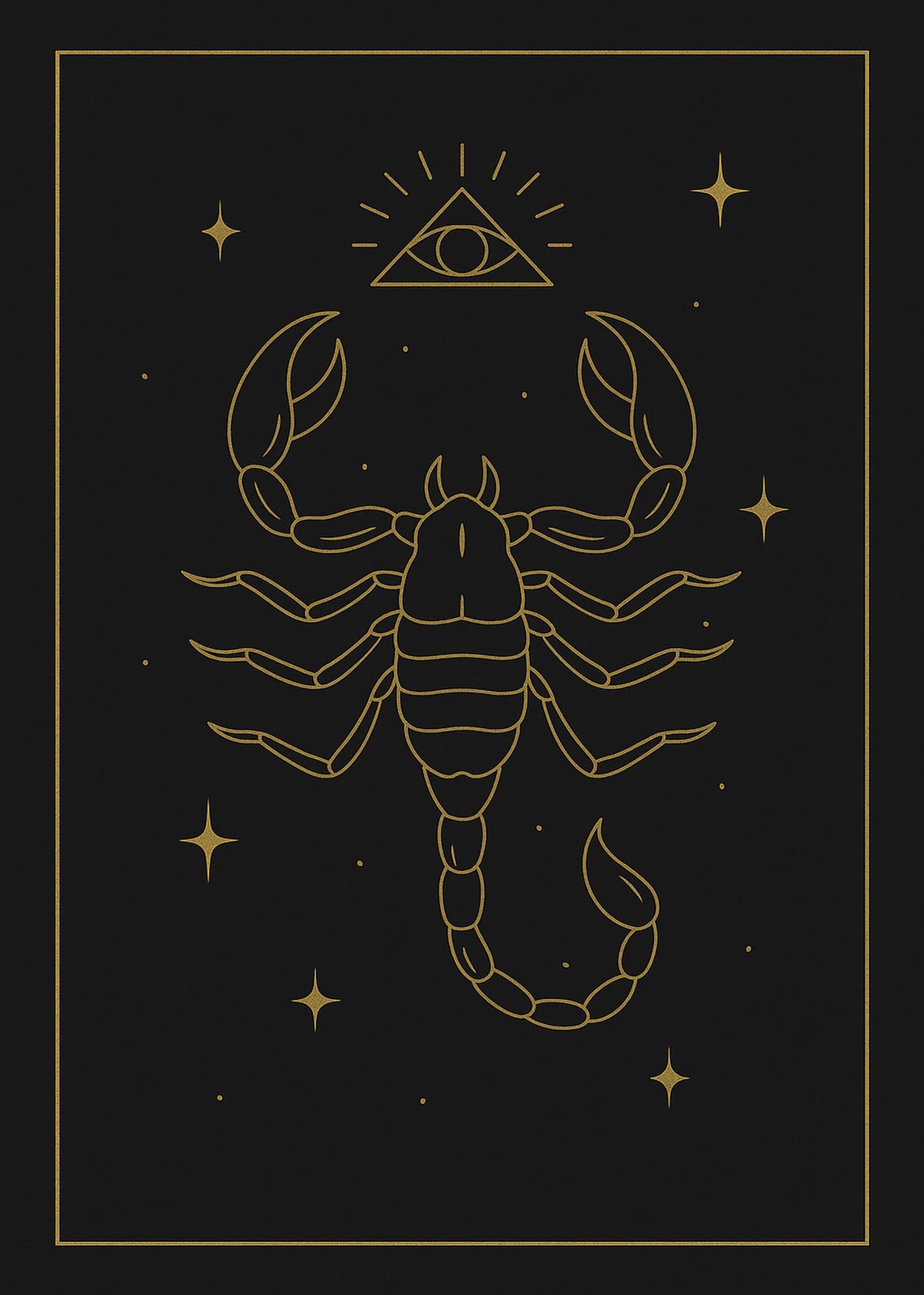 Scorpio Zodiac Wall Art Set – Mystic Line Art Prints | Minimalist ...