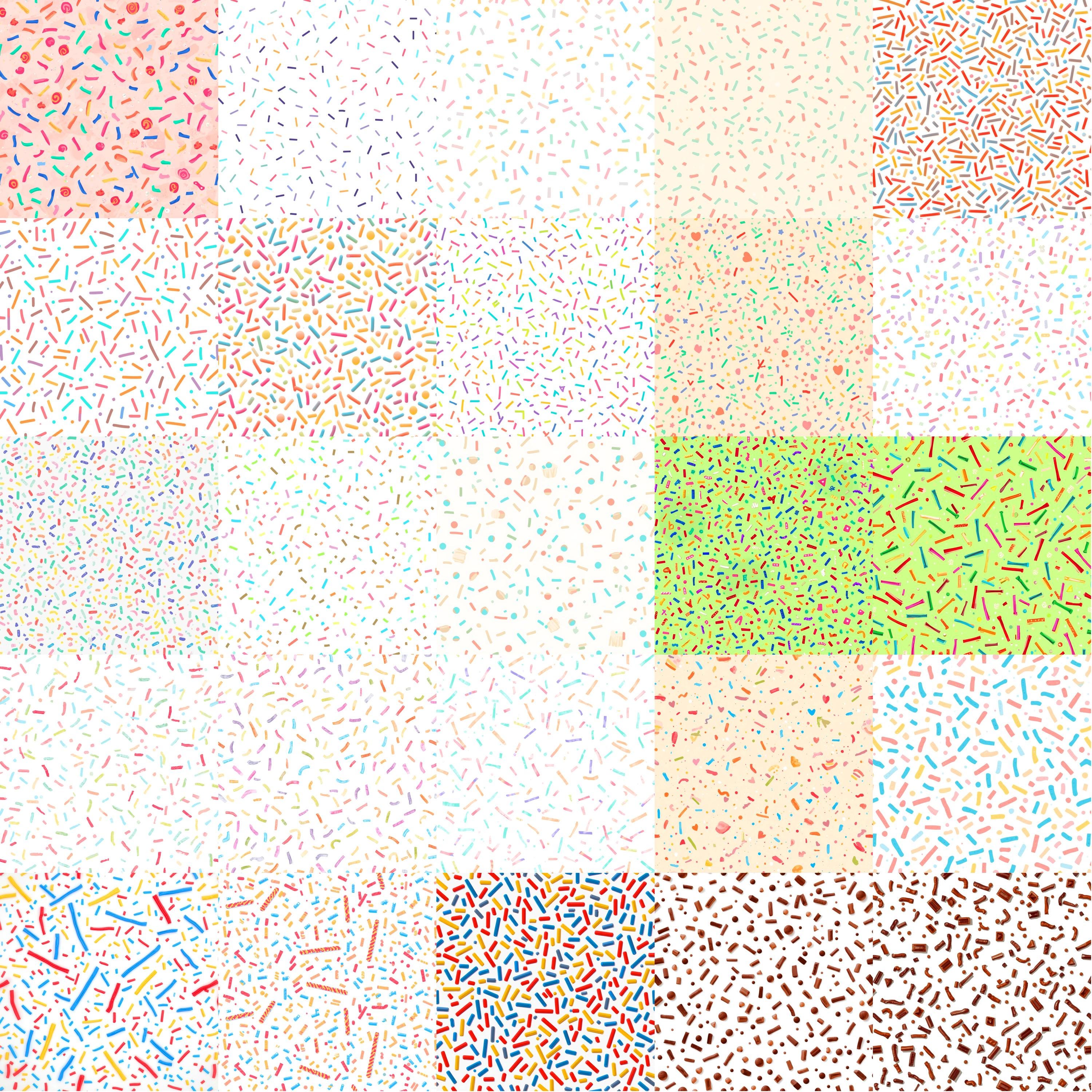 181 Sprinkles Seamless Digital Paper, Sprinkles Digital Paper, Candy ...