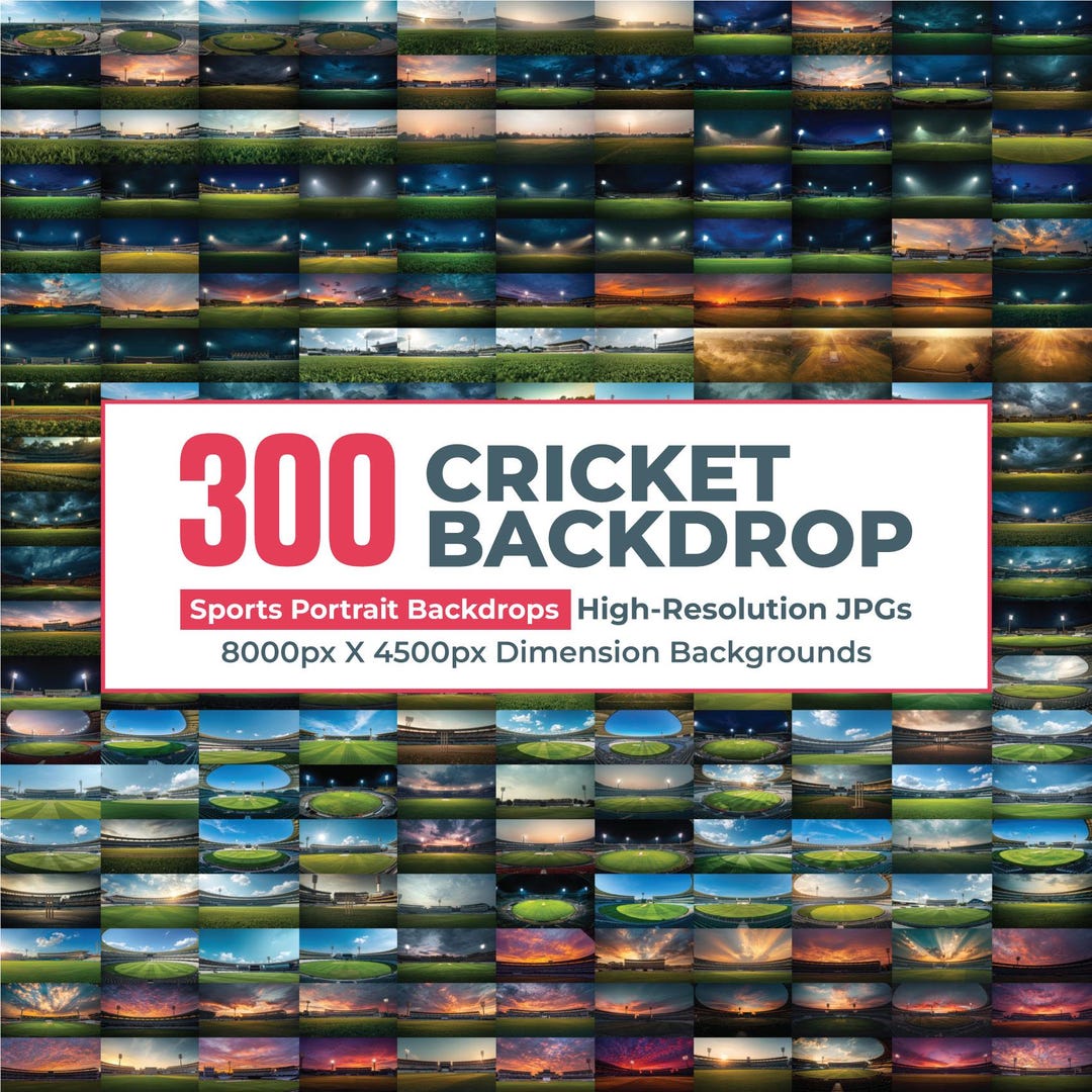 300 Cricket Backdrop Bundle, Sports Background, Cricket Background ...