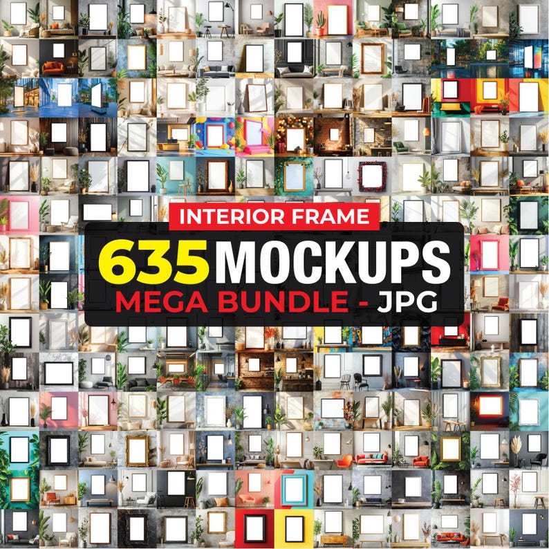 635 Frames Mockup Bundle, Frame Mockup Bundle, PSD Frames Bundle, Mega ...