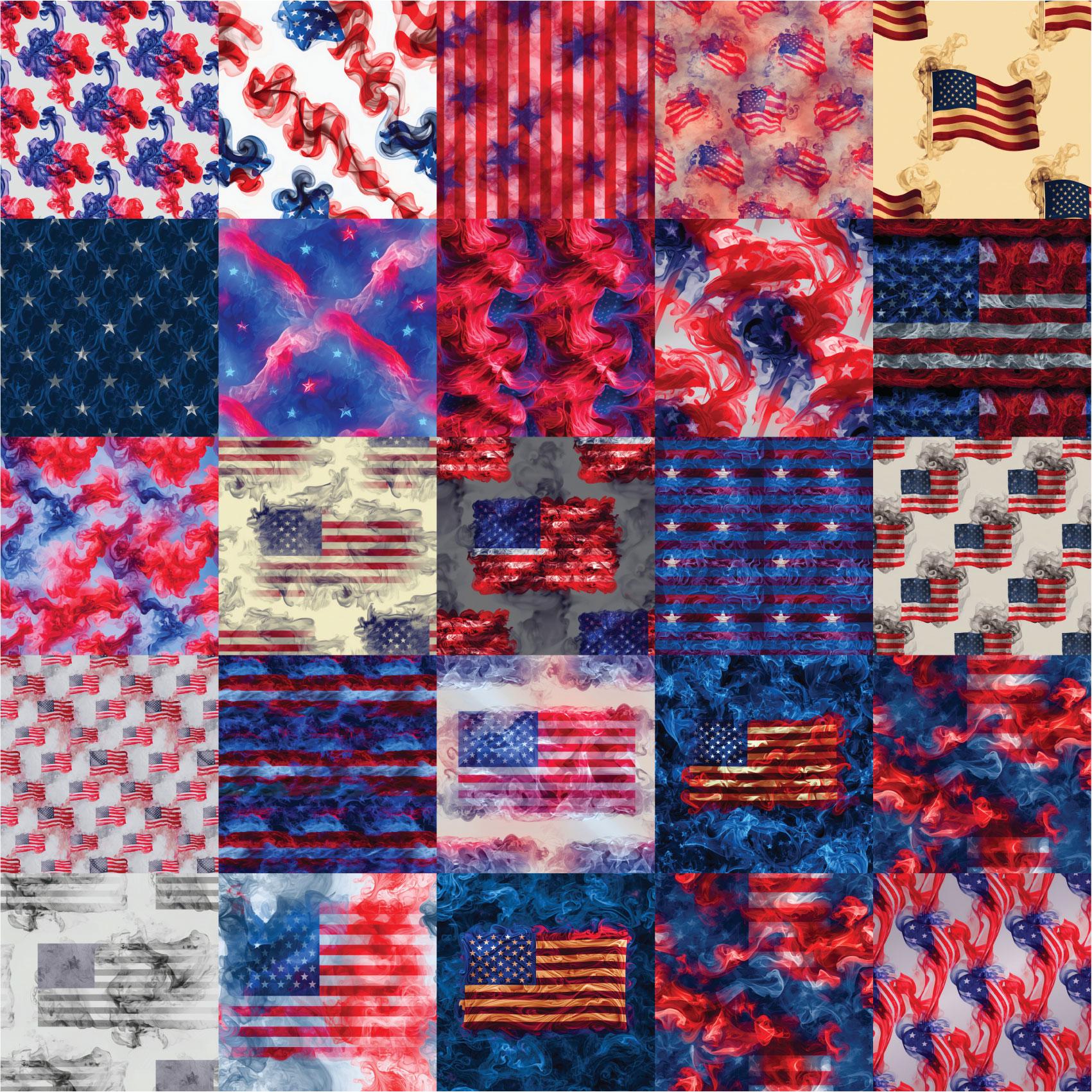 183 Smokey American Flag Seamless Digital Paper, America Flag Texture ...