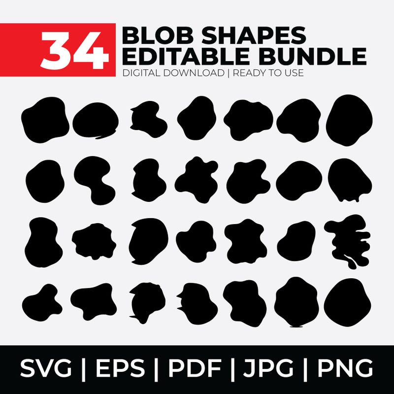Organic Shapes Svg Bundle - Etsy