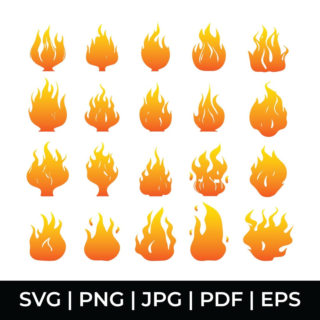 21 Fire SVG Bundle, Fire Clipart, Fire Flames Svg, Fire Png, Fire ...