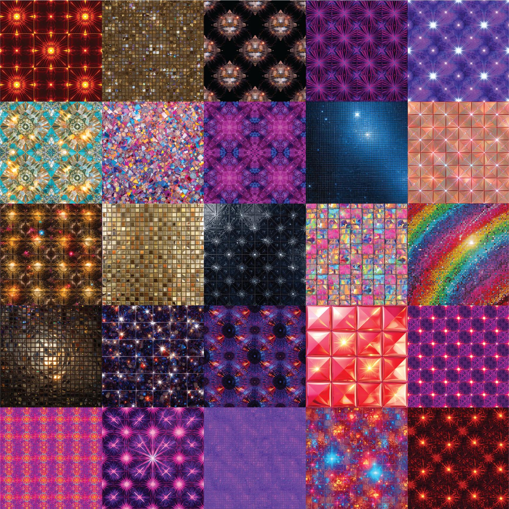 212 Disco Light Seamless Digital Paper, Disco Mirror Paper, Disco Ball ...