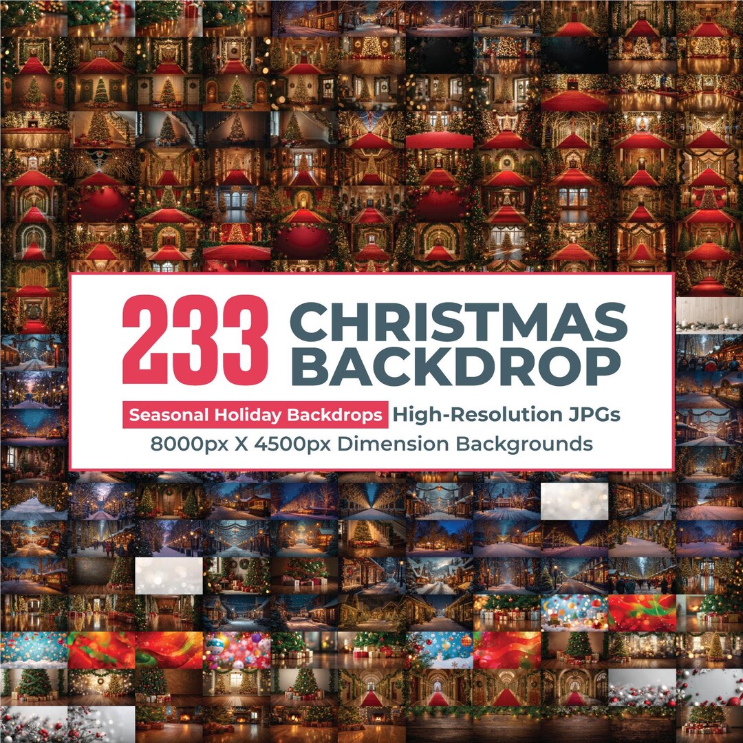 233 Christmas Backdrop, Christmas Background, Christmas Studio ...