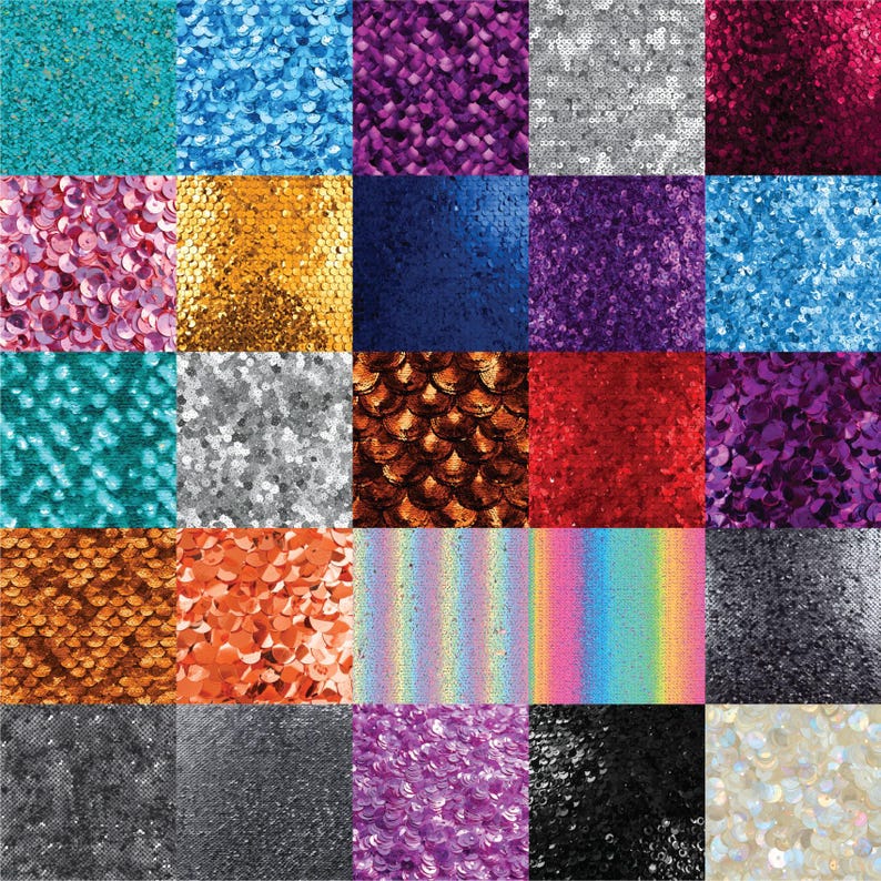 180 Sequin Texture Seamless Digital Paper, Seamless Sequins Paper ...