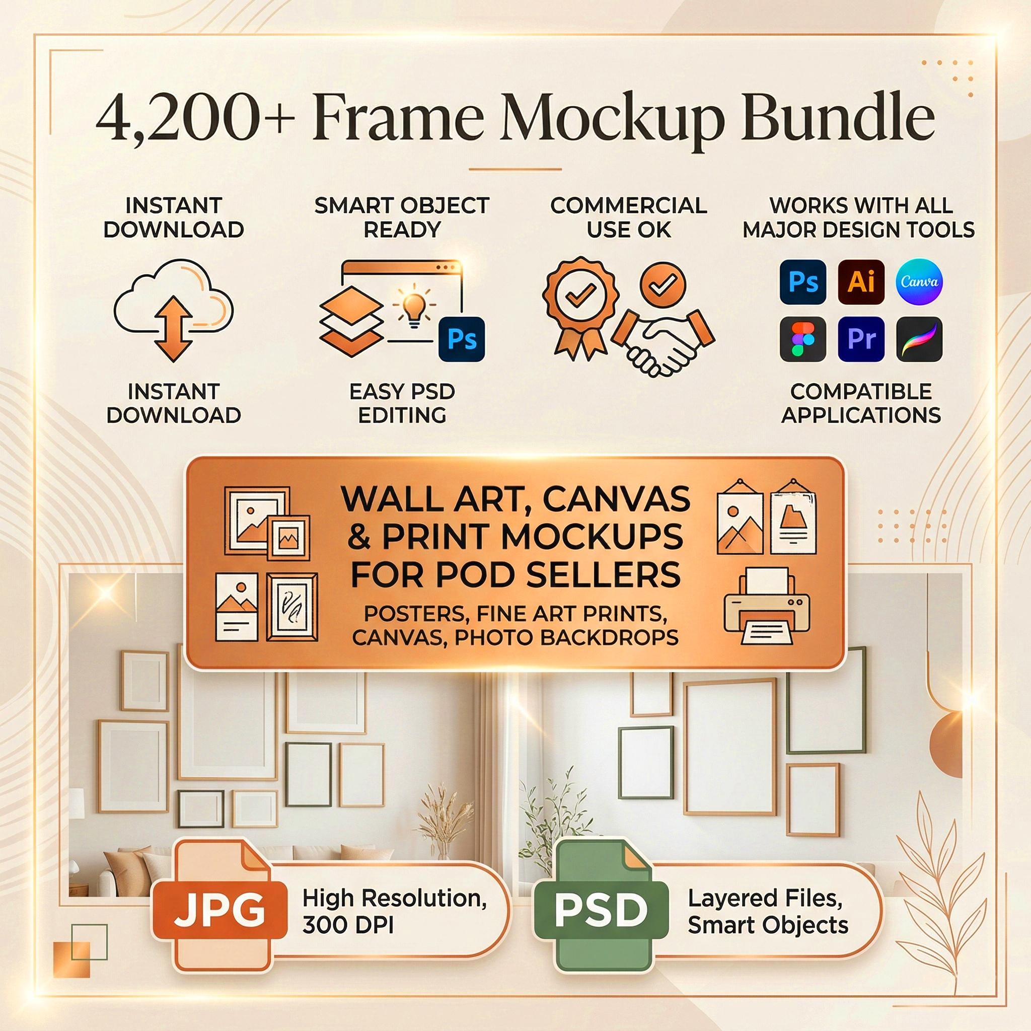 4200+ Frame Mockup Bundle, Frames Mockup Bundle, PSD Frame Bundle, Mega ...