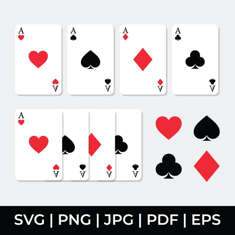Playing Cards SVG, Playing Cards Symbols SVG, Poker Cards SVG, Full ...