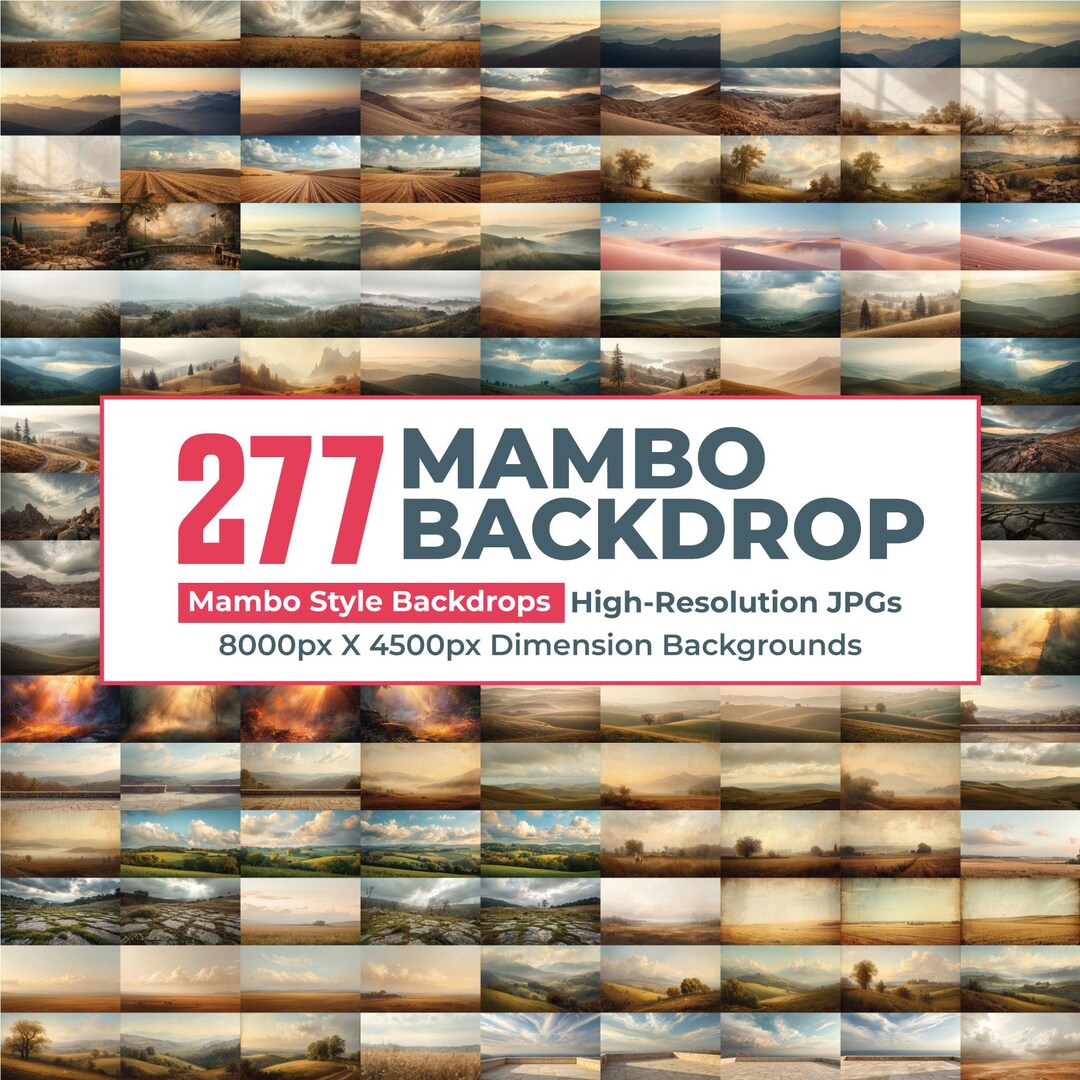 277 Mambo Style Backdrop Bundle, Nature Scenic Bundle, Mambo Landscape ...