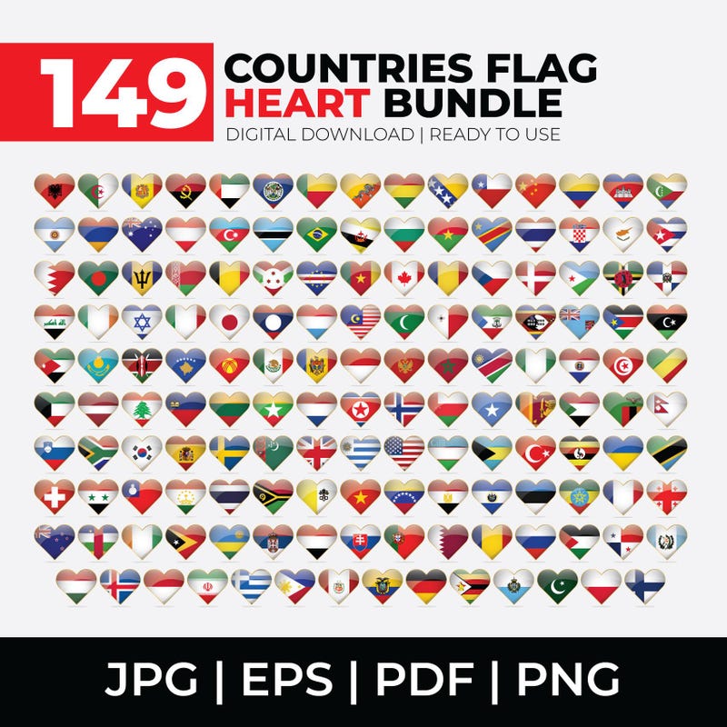 Heart Flag - Etsy
