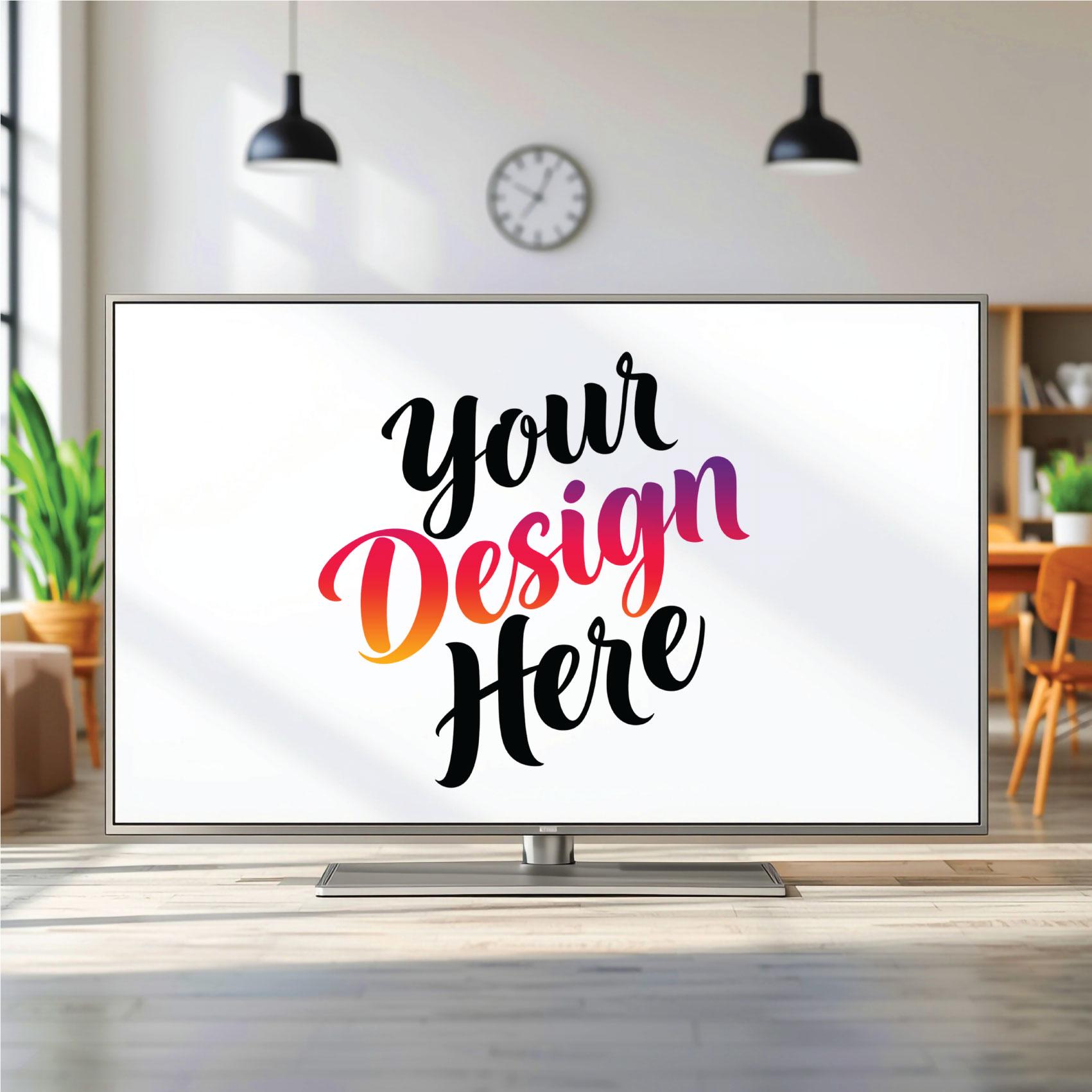 400 Smart TV Frame Mockup Bundle, Landscape Screen Tv Mockup, Empty TV ...