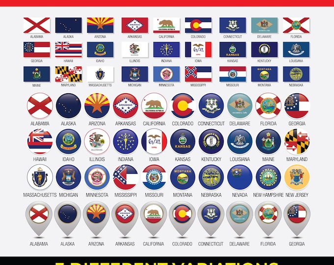 America Collection: Flag History, State Flags and Seals, Timeline of ...