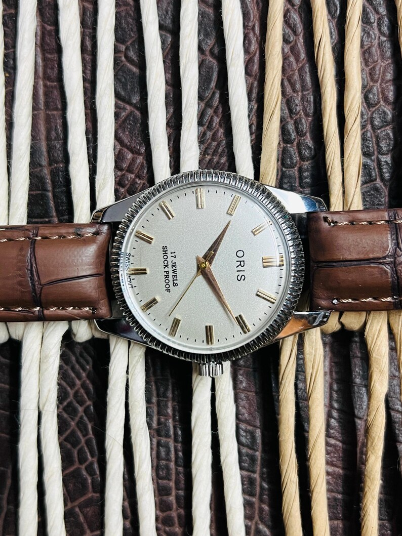 Vintage Oris Silver Dial Mechanical Manual Winding 17jewels Wrist Watch ...