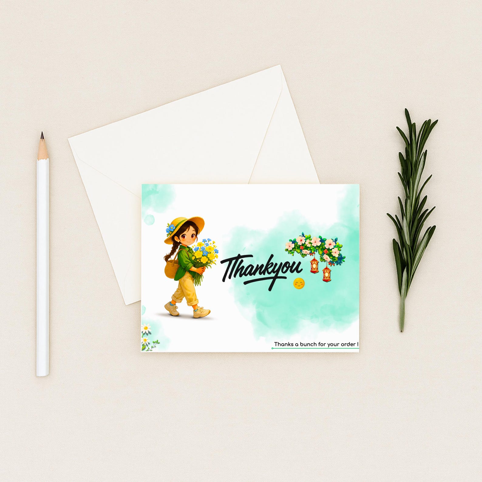 Kawaii Anime Thank You Card: Printable Note (digital Download, SVG, PNG ...