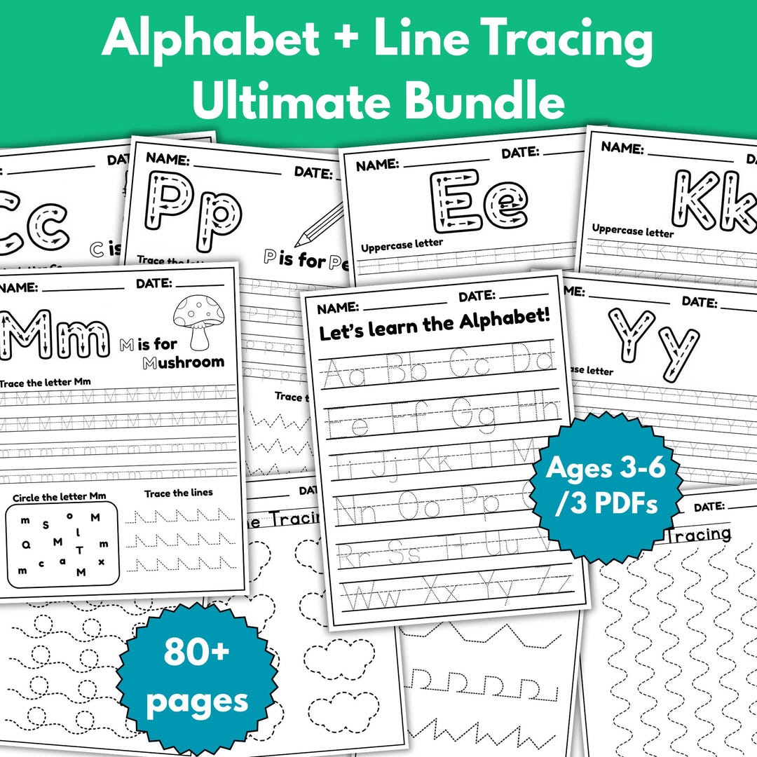 Alphabet Tracing Worksheets for Kids | Ultimate Handwriting Practice ...