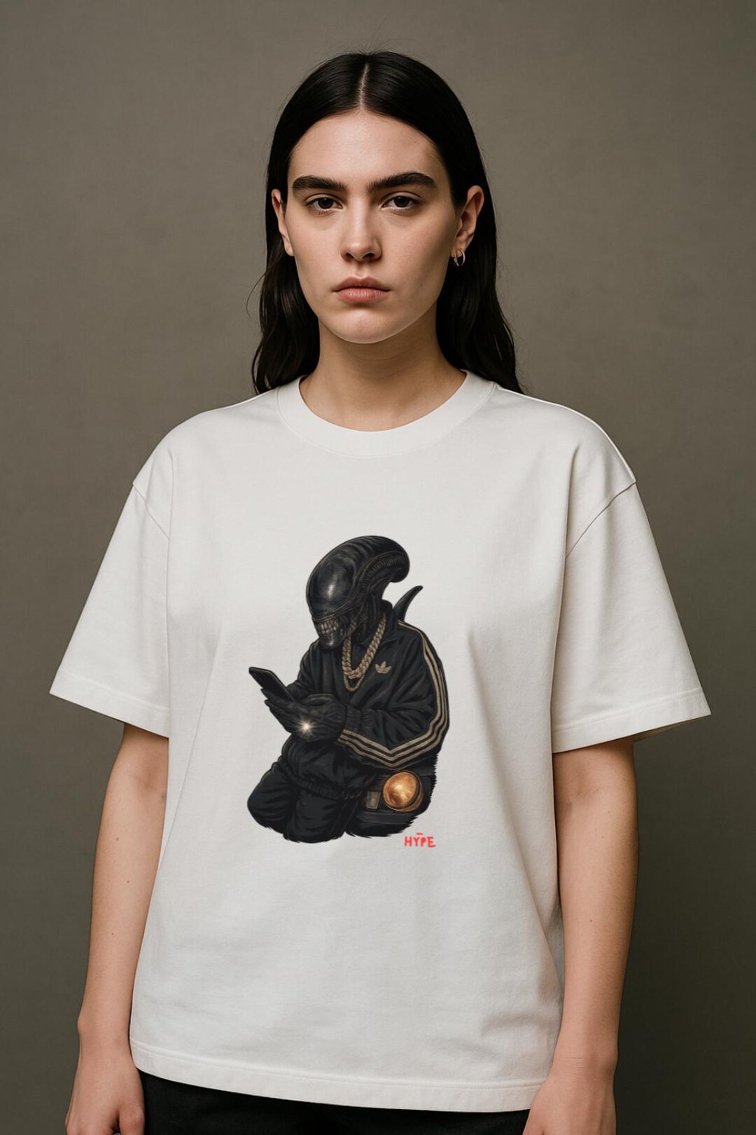 Sci-fi Alien T-shirt | Striped Tracksuit, Dark Style - Etsy