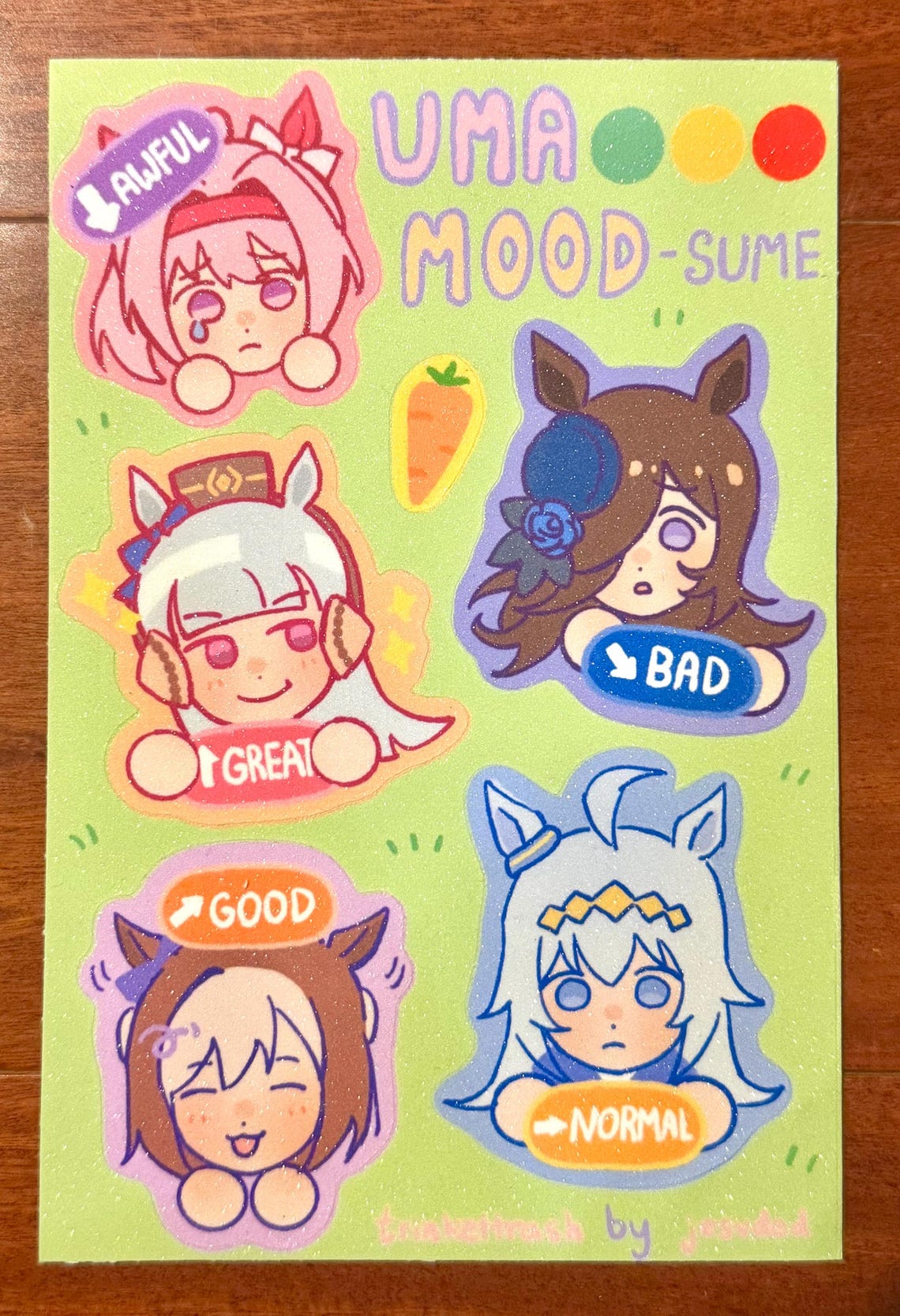Miscellaneous Sticker Sheets (uma Musume, Miku, Chiikawa, Tamagotchi ...