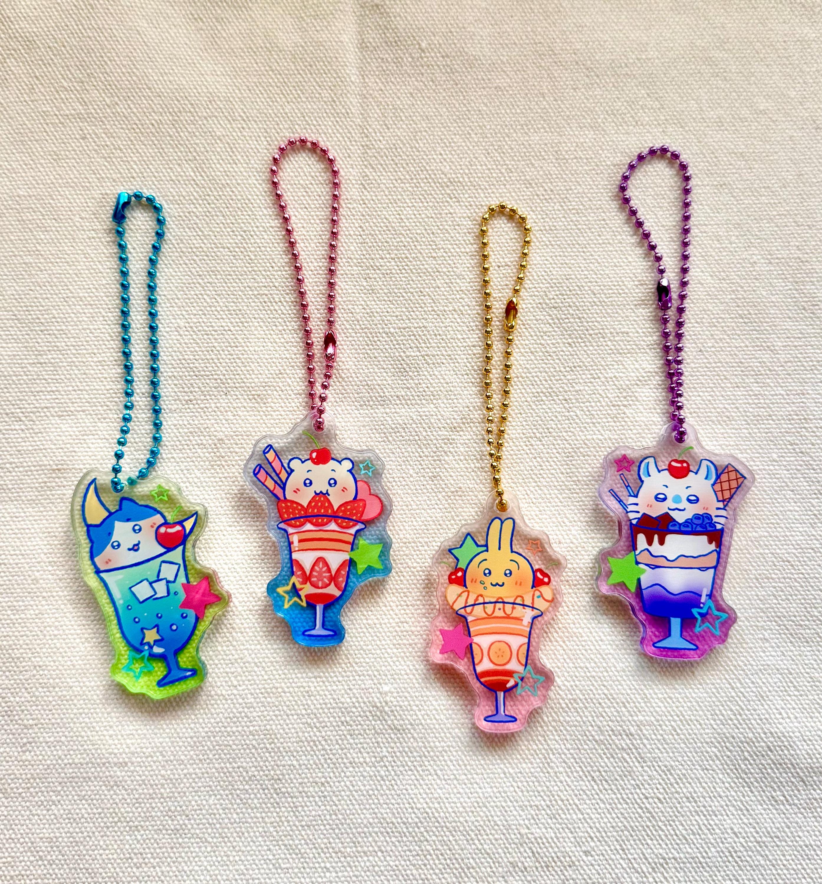 Chiikawa Parfait Acrylic Ball Chain Charms - Etsy