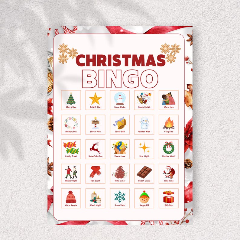 Christmas Party Bingo Game Printable | Fun Kids Holiday Activity ...