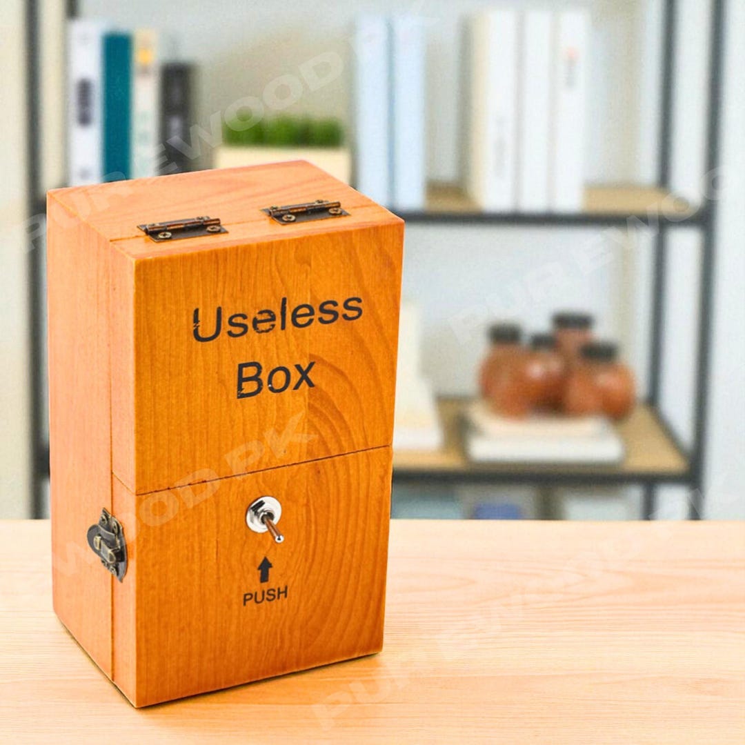Wooden Useless Box: Funny Desk Toy, Interactive Gadget - Etsy UK