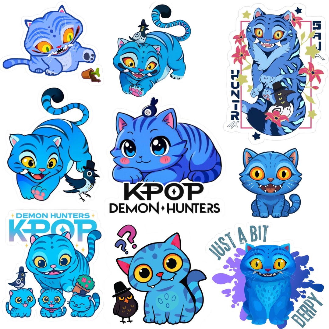 Huntrix K Pop Demon Hunters Tiger Clipart, Derpy Tiger PNG, Kpop ...