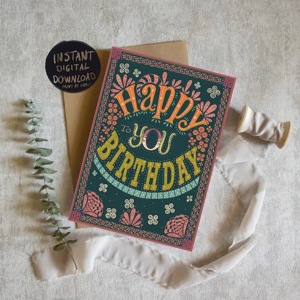 Hand Lettering Card - Etsy